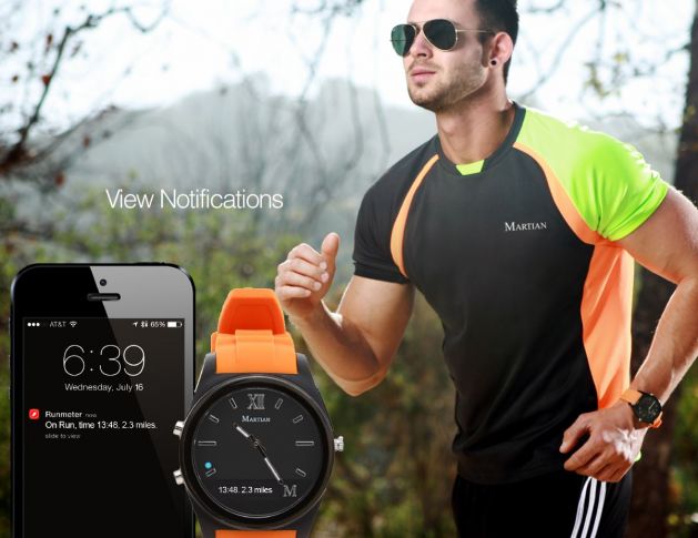 Ceas Smartwatch Martian Notifier: Design simplu, curea alba si un pret ...